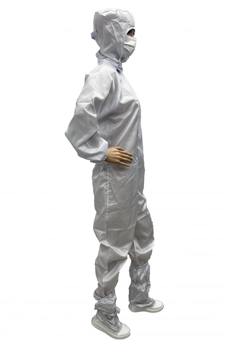 Cleanroom Jumpsuit with Hood ST White - Cleanstat Pte Ltd