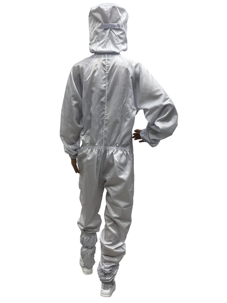 Cleanroom Jumpsuit with Hood ST White - Cleanstat Pte Ltd