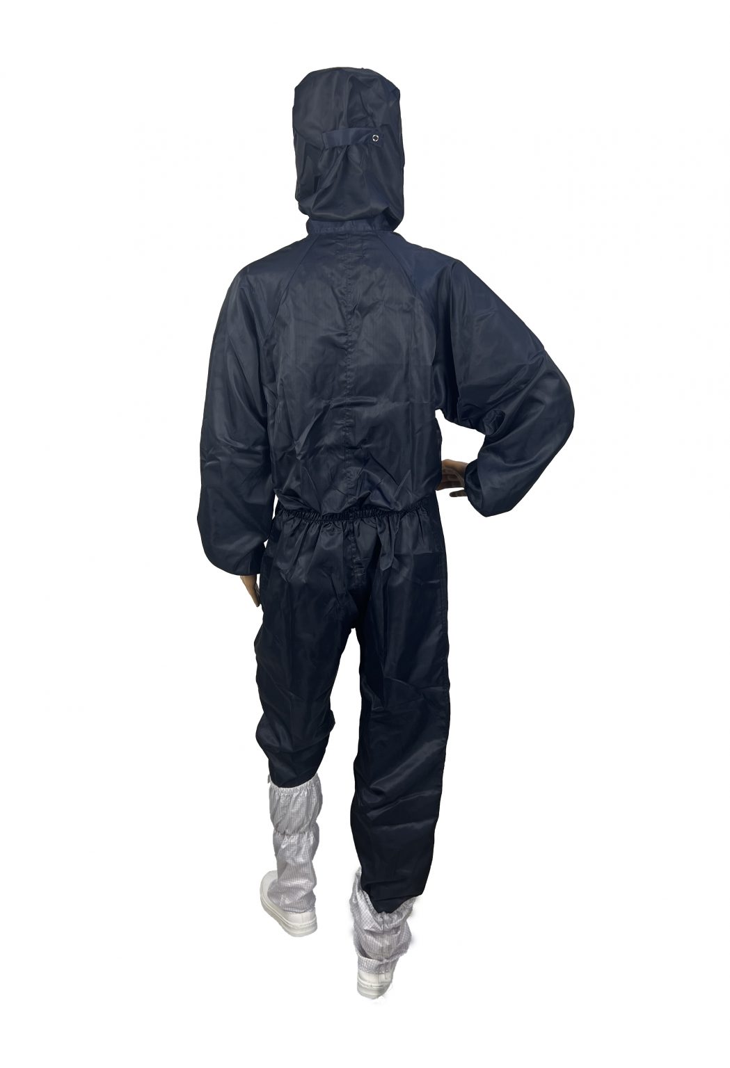Cleanroom Jumpsuit with Hood MR Navy Blue - Cleanstat Pte Ltd