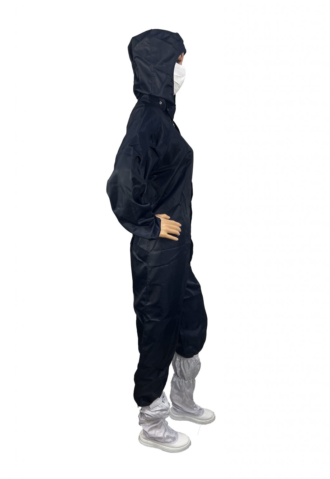 Cleanroom Jumpsuit with Hood MR Navy Blue - Cleanstat Pte Ltd
